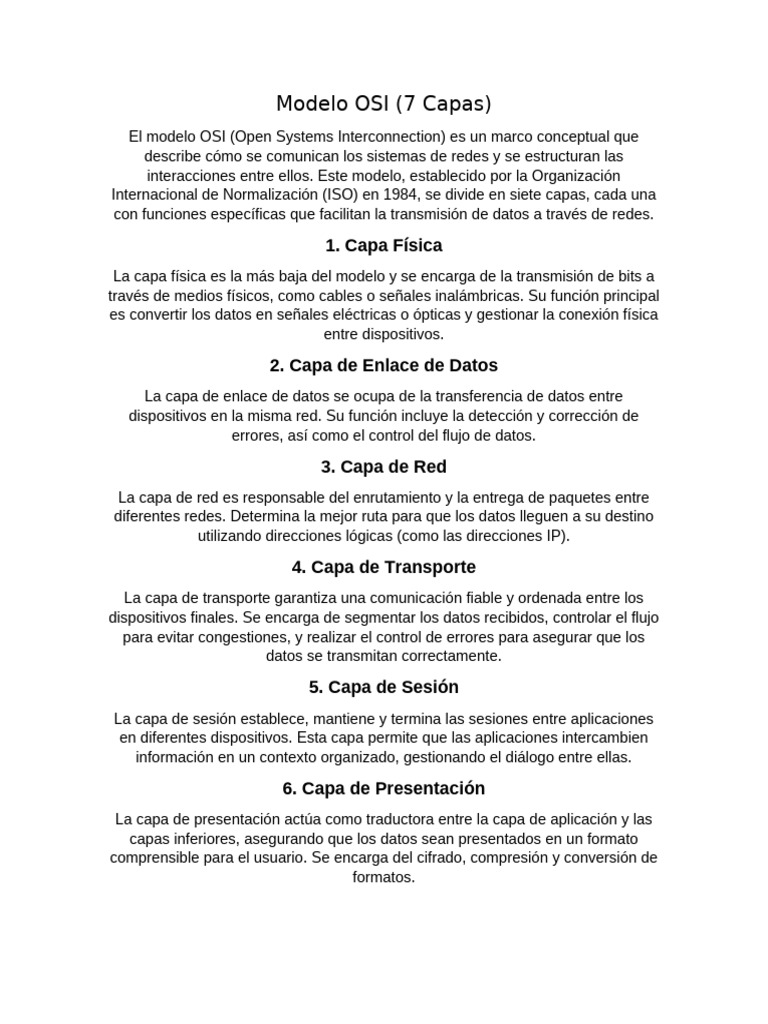 Modelo OSI | PDF
