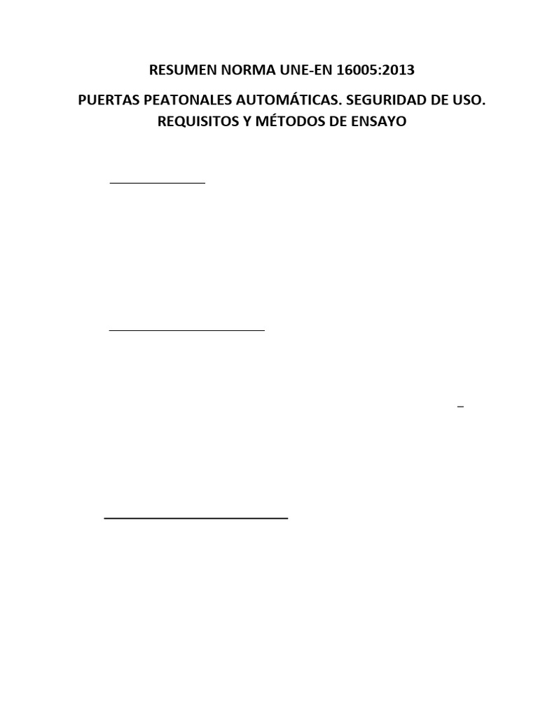 Resumen Une en 16005 | PDF