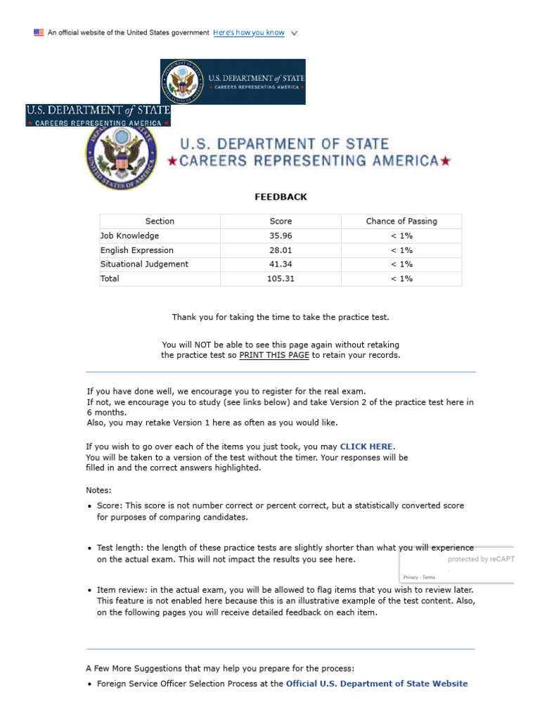 FSO Practice Test - Careers | PDF