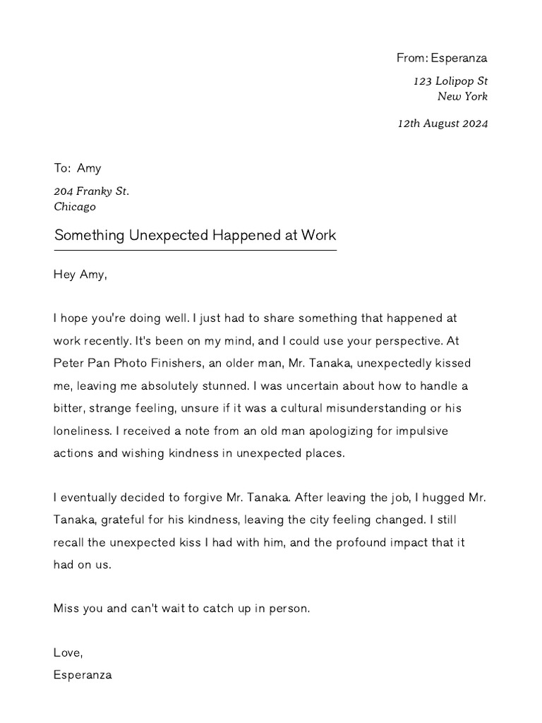 Letter Homework | PDF