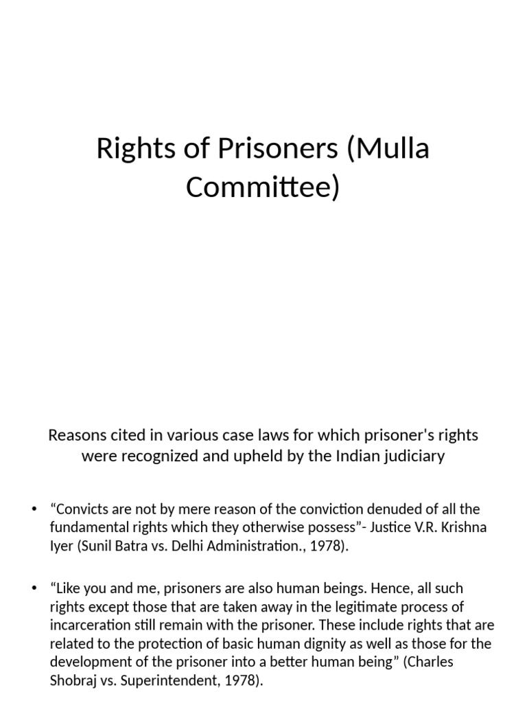 Prisoner Rights (1) | PDF