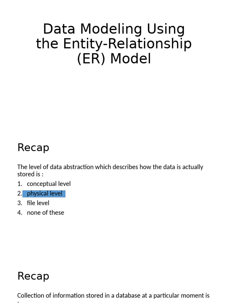 Lecture-4 (ER) | PDF Lecture-4 (ER) | PDF