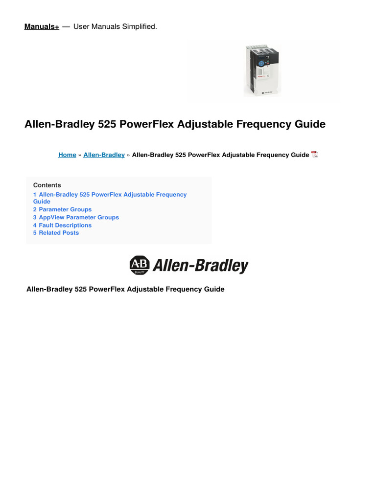 Allen-Bradley 525 PowerFlex Guide | PDF | Alternating Current | Power ...