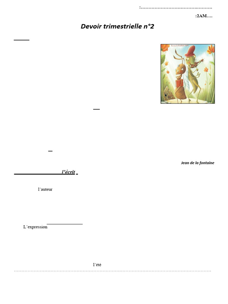 La Cigale Et La Fourmi | PDF