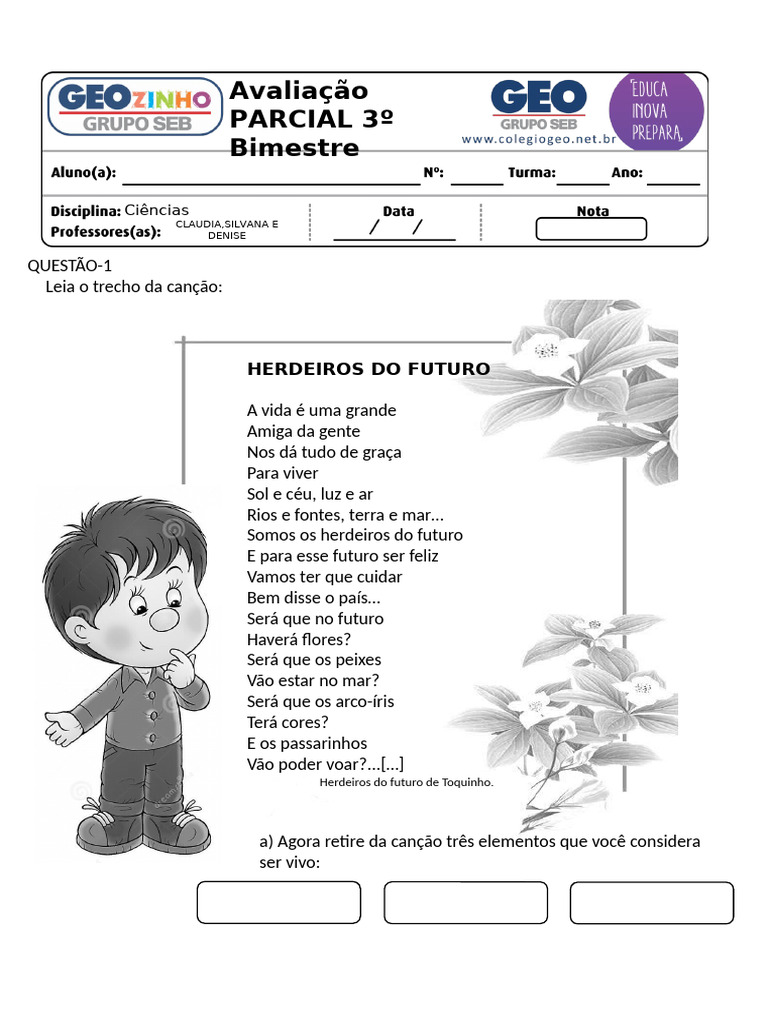 Prova de Ciencias 2 Ano | PDF