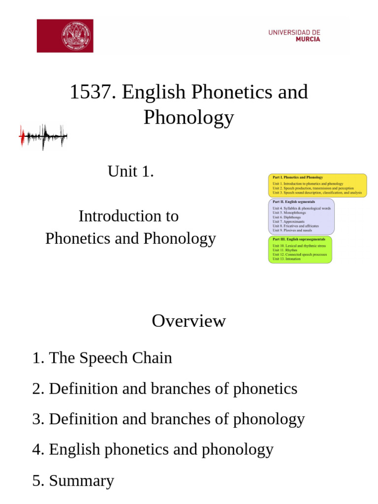 Unit 1. Introduction To Phonetics - Phonology | PDF
