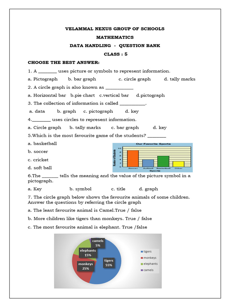 Std5 Datahandling Worksheet - PDF | PDF