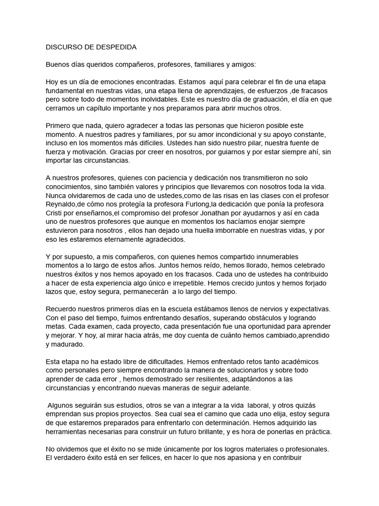 Discurso(1) | PDF