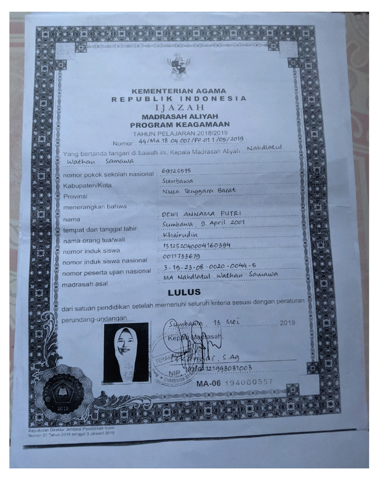 FC Ijazah Terakhir | PDF