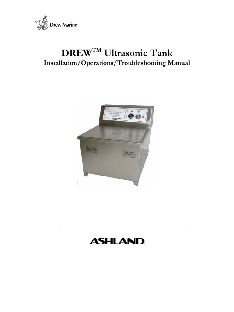 Drew Ultrasonic Manual | PDF