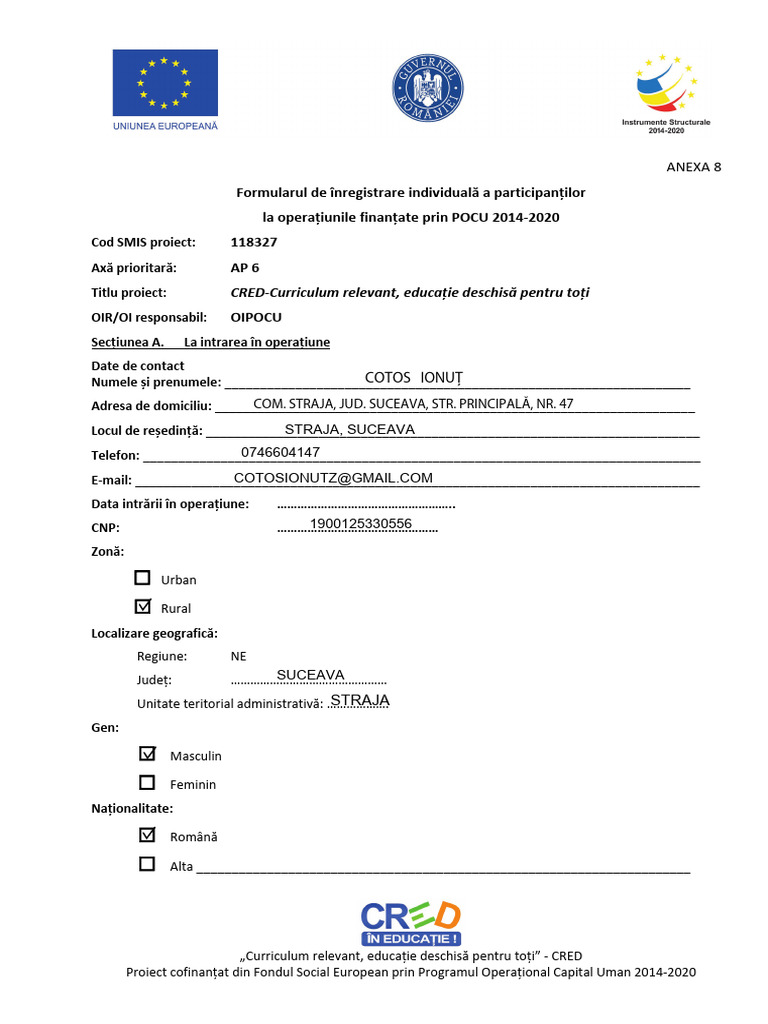 Anexa 8 RED Mart 2022 | PDF