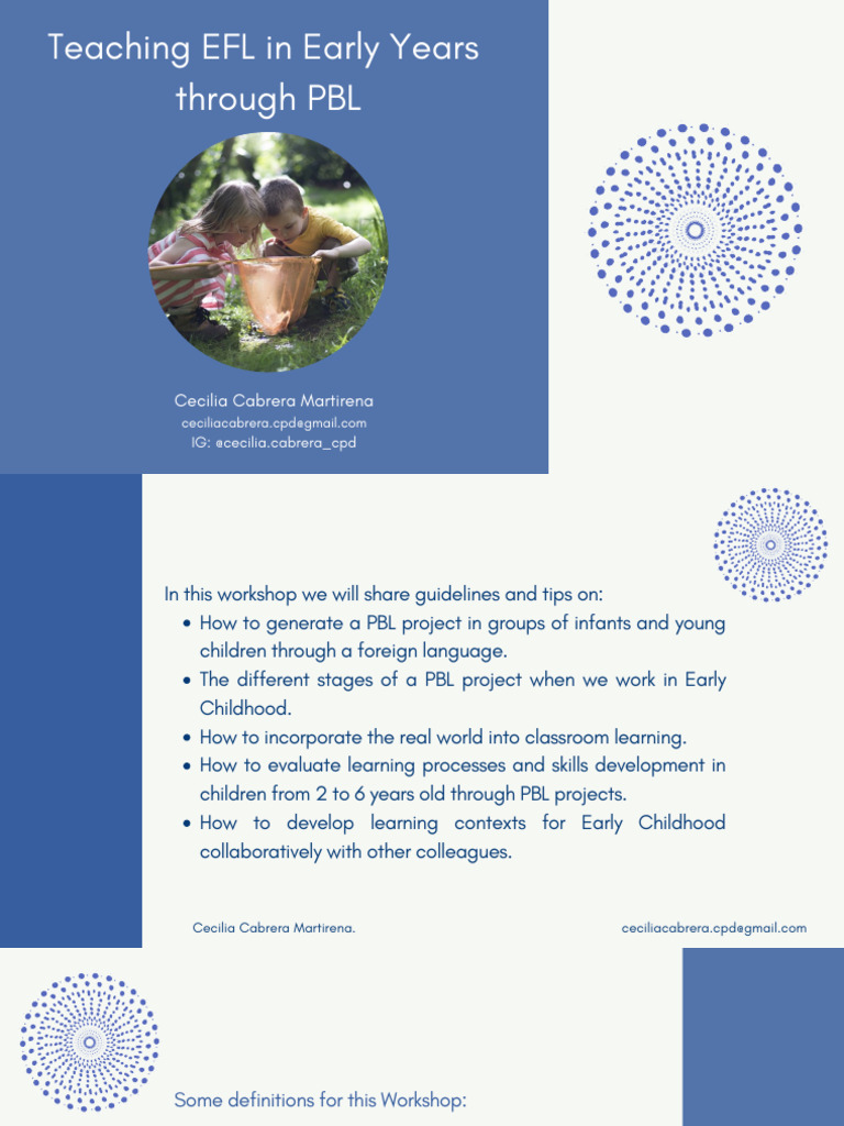 Introduction PBL in Early Years Through PBL | PDF | Educational ...