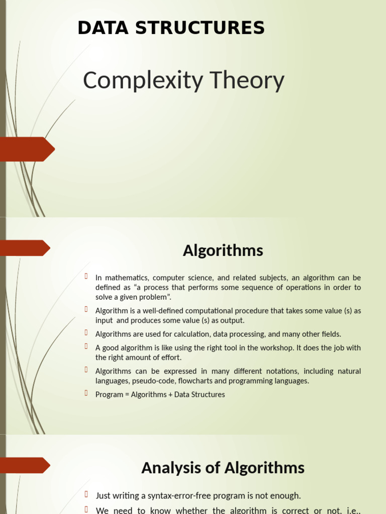 4 DSA Comlexity Theory | PDF