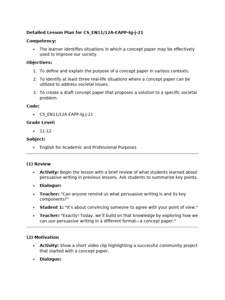 Detailed Lesson Plan EAPP | PDF