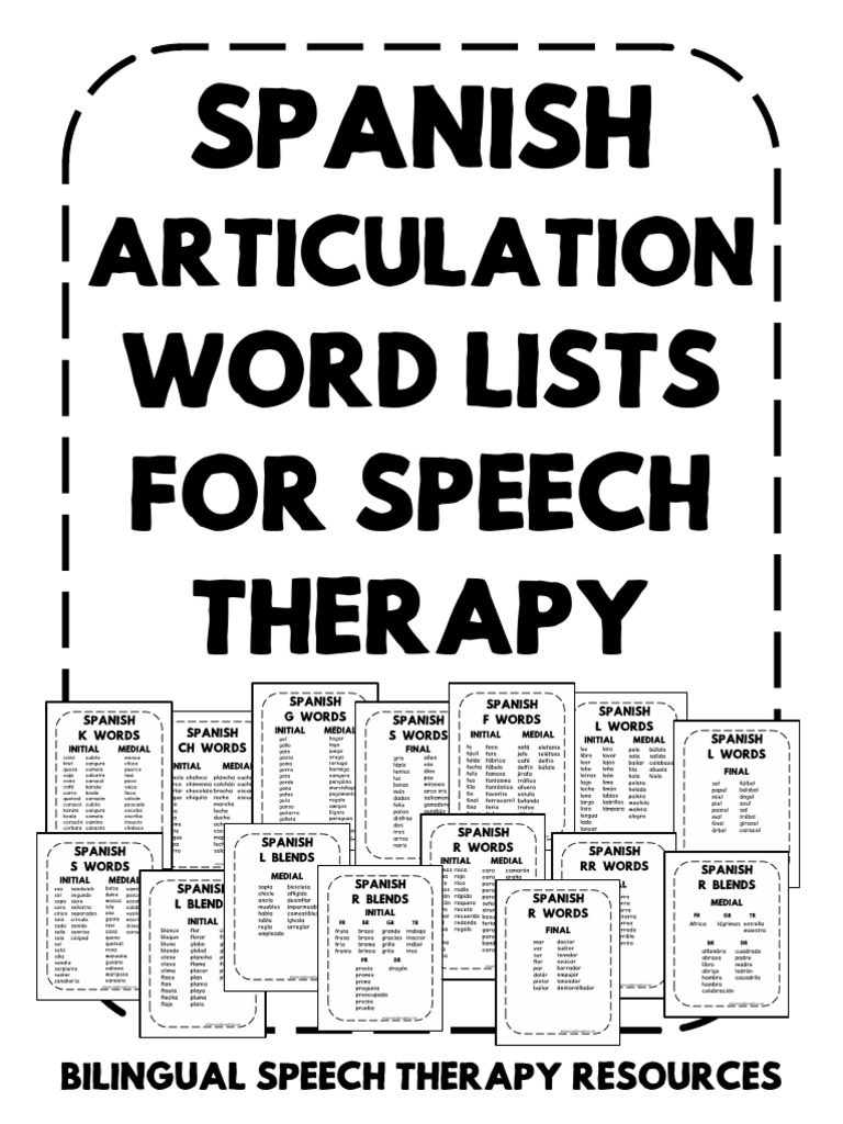 Articulation Spanish_Word_Lists | PDF