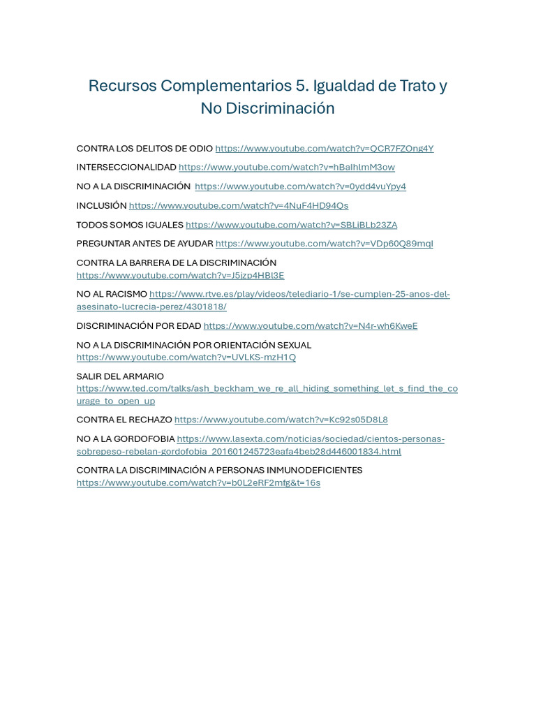 Recursos Complementarios 5 | PDF