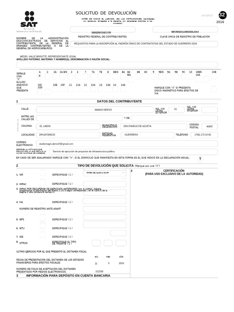 Declaración Fiscal. | PDF