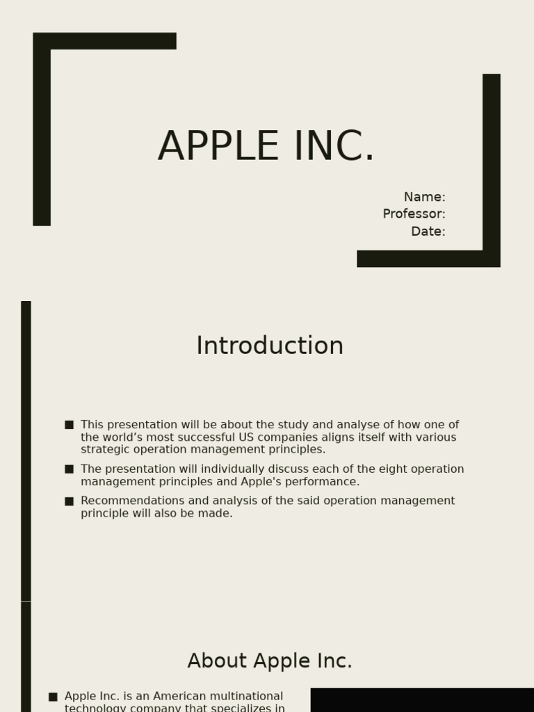 Apple Operations Management | PDF