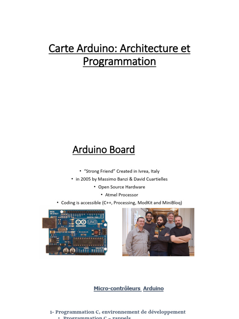 Chapitre2 Cours Microcontroleur Arduino LEEA2 2021 | PDF