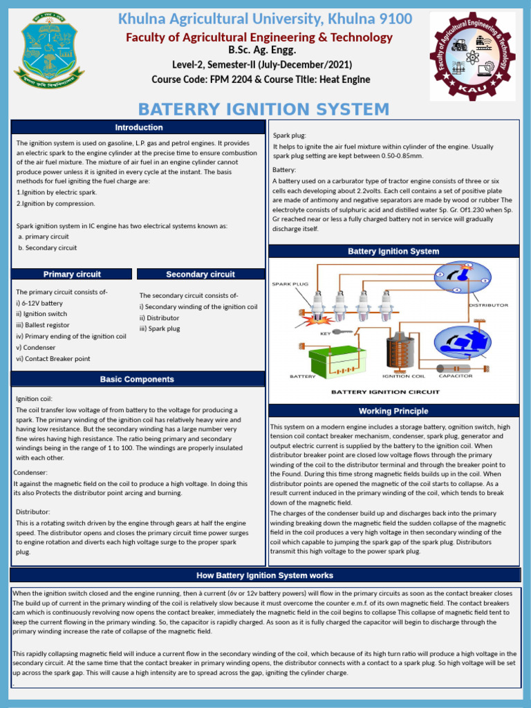 Spark Ignition Poster 002 | PDF | Inductor | Transformer
