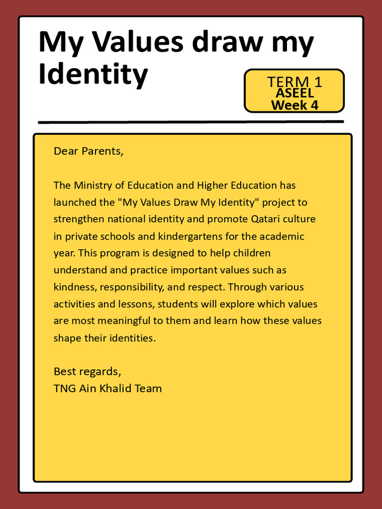 My Values Draw My Identity - W4 Updated - Repaired | PDF