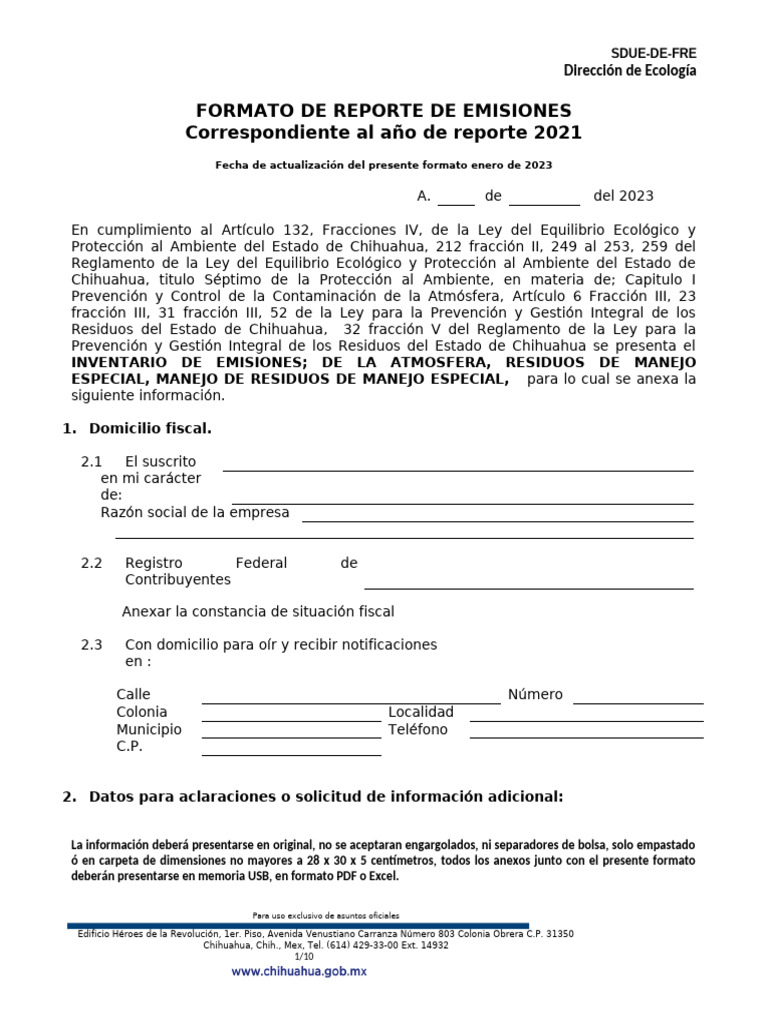 FORMAT FRE para El Año 2022 Ene23 | PDF