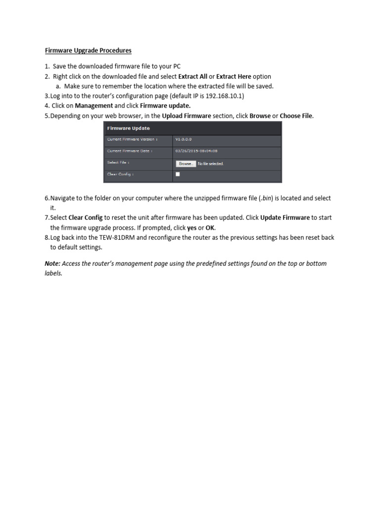 Firmware Upgrade Procedure | PDF