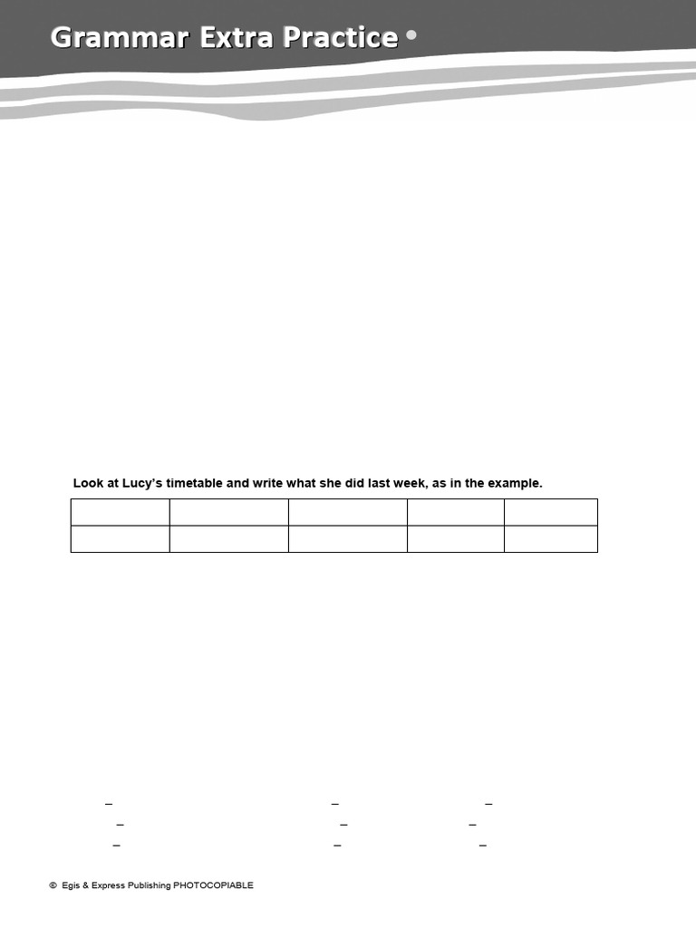 Flash Klasa 5 Module 5 Grammar Extra Practice | PDF