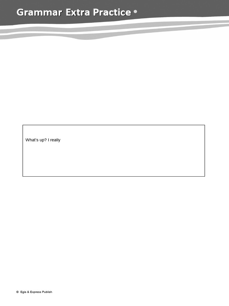 04. Flash Klasa 5 Module 4 Grammar Extra Practice | PDF