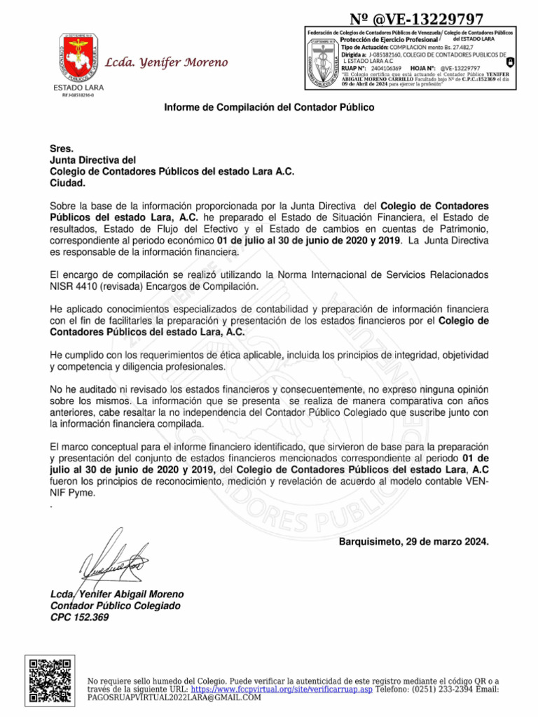 03 Informe Compilacion 2019-2020 | PDF