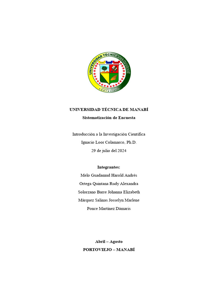 Sistematización de Encuesta - Tarea Grupal | PDF