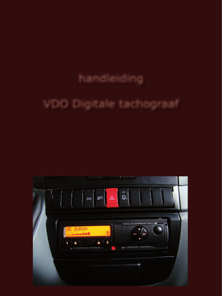Handleiding Digitale Tachograaf | PDF