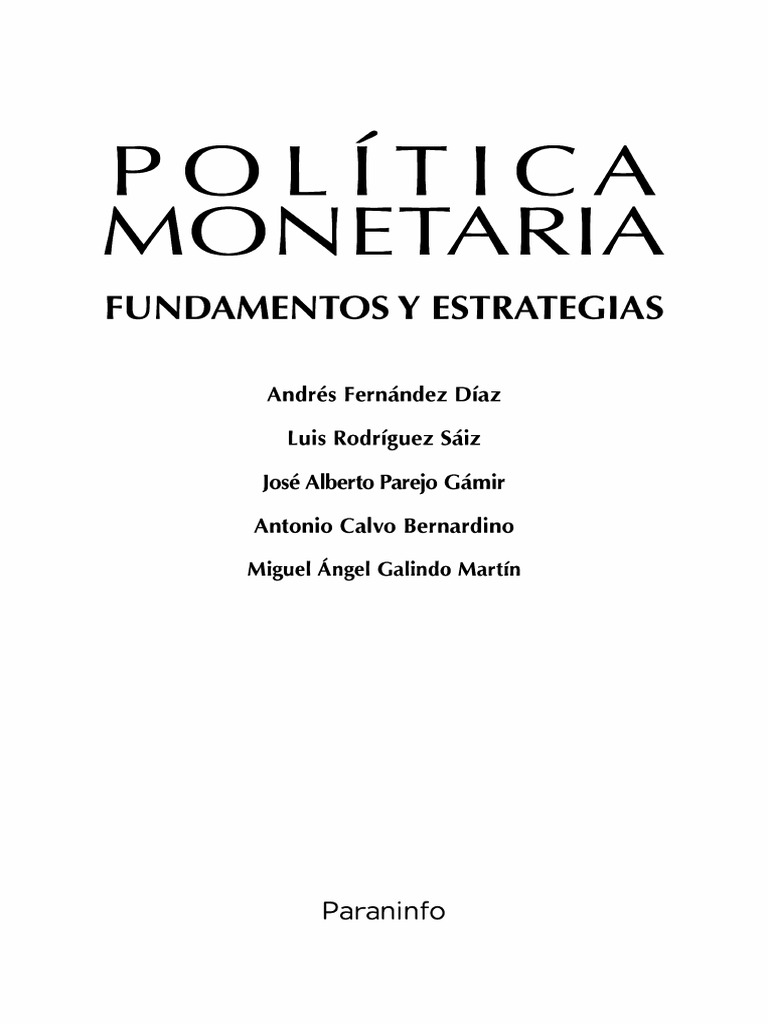 Política Monetaria. Cap5 | PDF