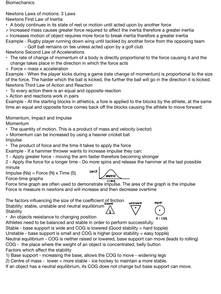 Wjec Pe Biomechanics | PDF