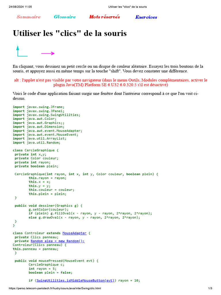 Utiliser Les - Clics - de La Souris | PDF