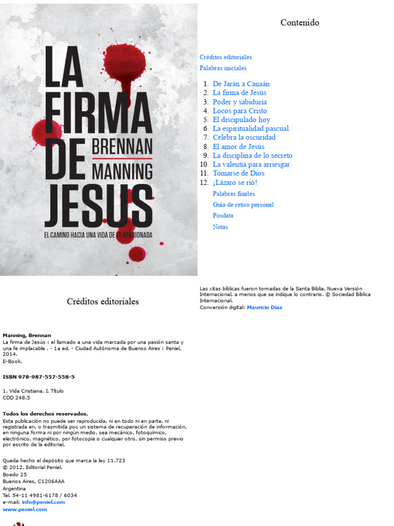 La Firma de Jesus Brennan Manning PDF | PDF