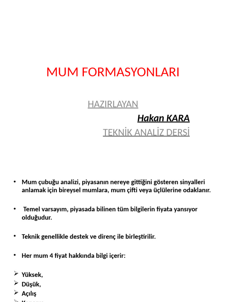 Mum Formasyonlari | PDF