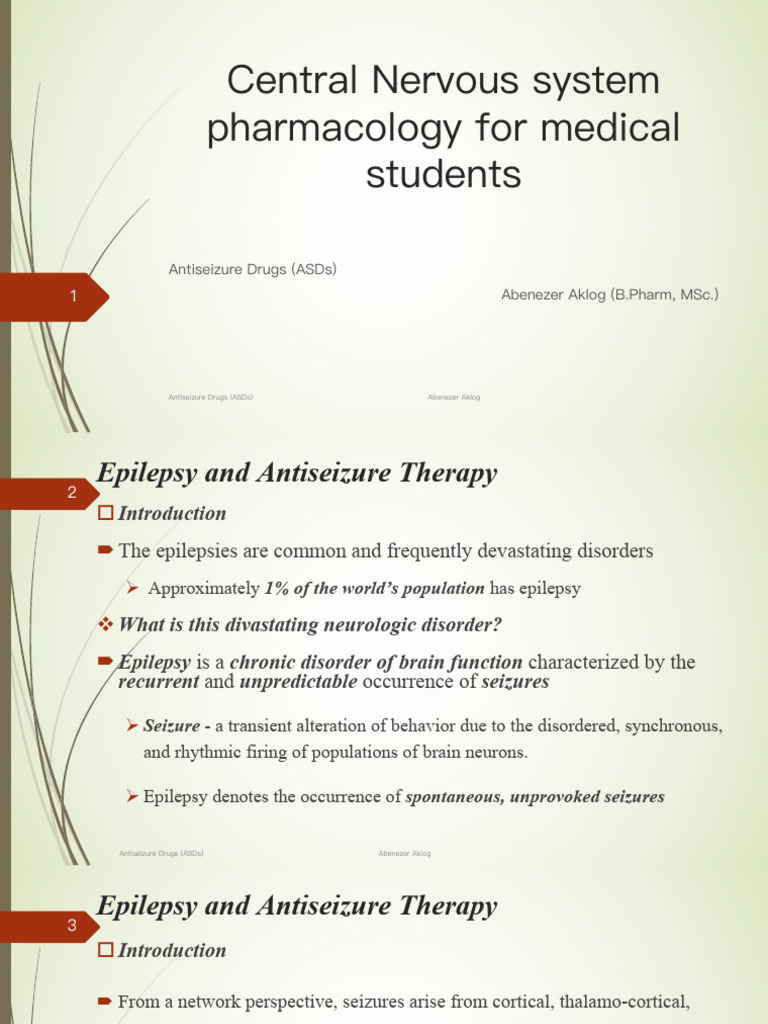 Antiseizure Drugs | PDF