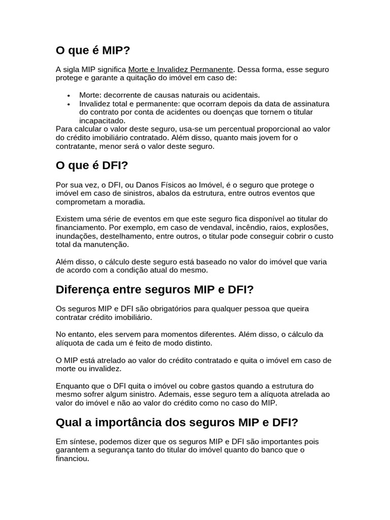O Que É MIP | PDF
