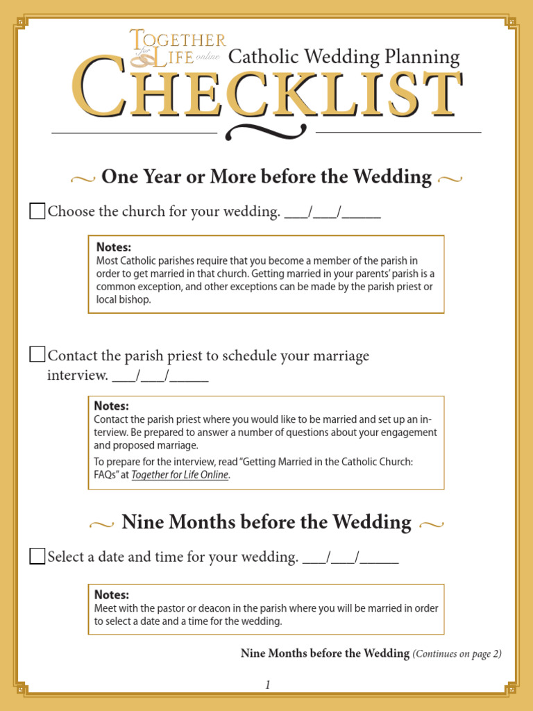 TFL Wedding Planning Checklist | PDF