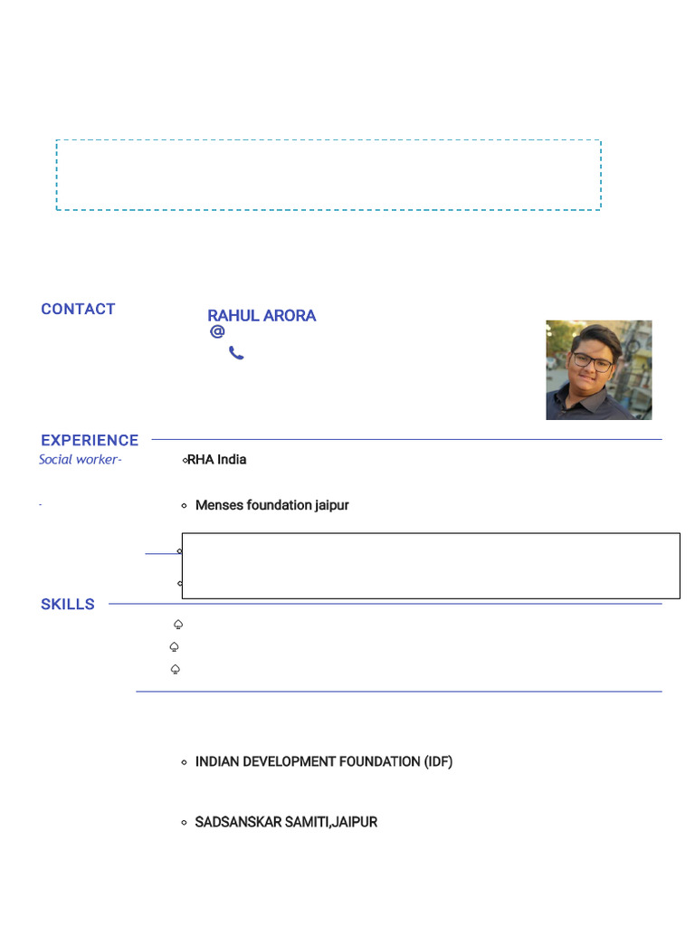 Rahul Social Work CV | PDF