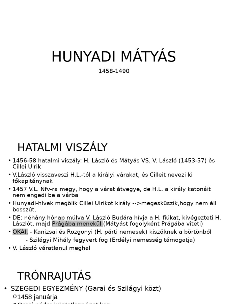 Hunyadi Mátyás | PDF