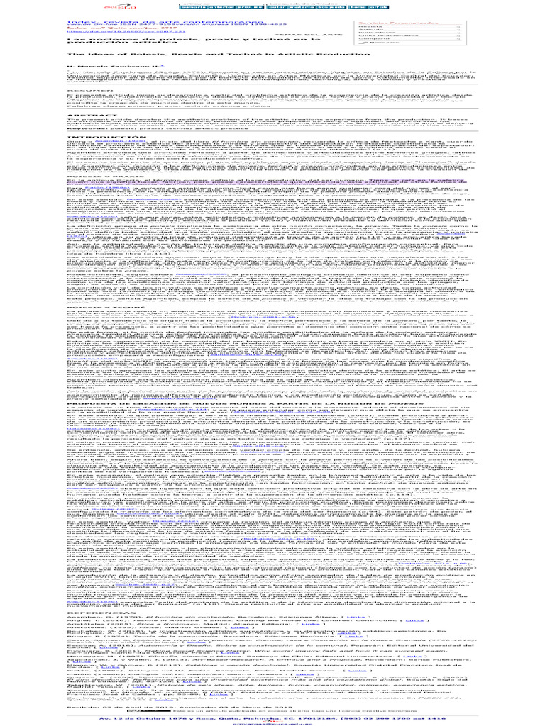 Las Nociones de Poiesis, Praxis y Techné en La Producción Artística | PDF