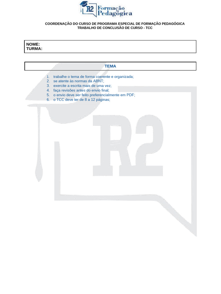 TCC - Modelo Obrigatório | PDF