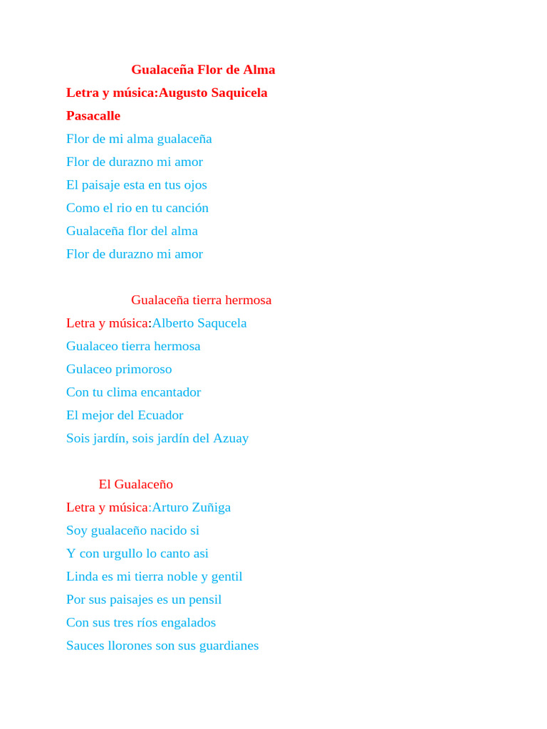 Gualaceña Flor de Alma | PDF