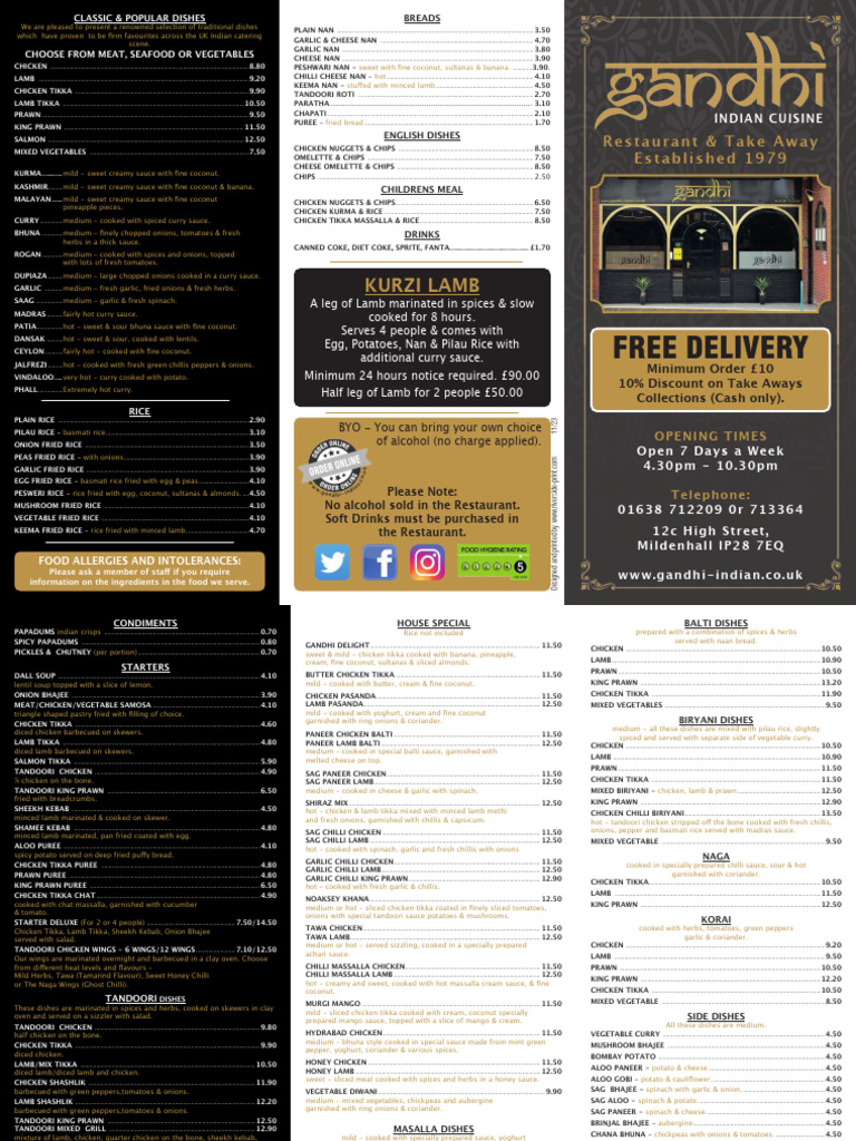 Gandhi_-_Take_Away_Menu | PDF