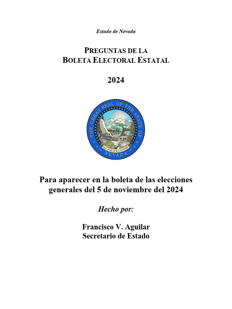 2024 Ballot Questions Guide in Spanish | PDF