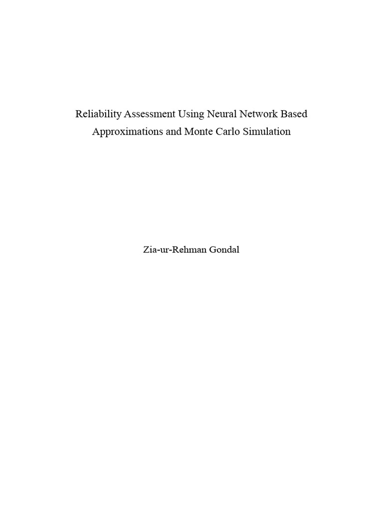 Reliability Assessment Using Neural Network Based Approximations and ...
