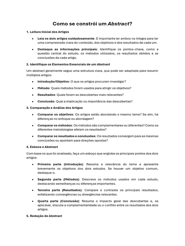 Como Escrever um Abstract Eficaz | PDF | Publicações acadêmicas ...