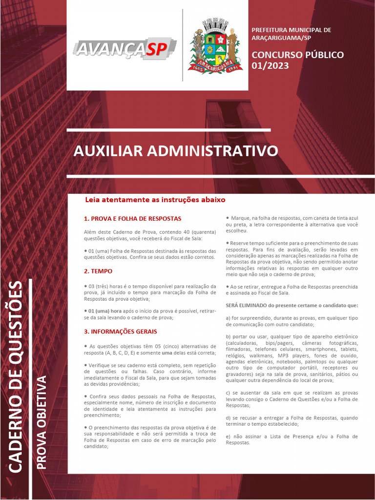 Auxiliar Administrativo | PDF